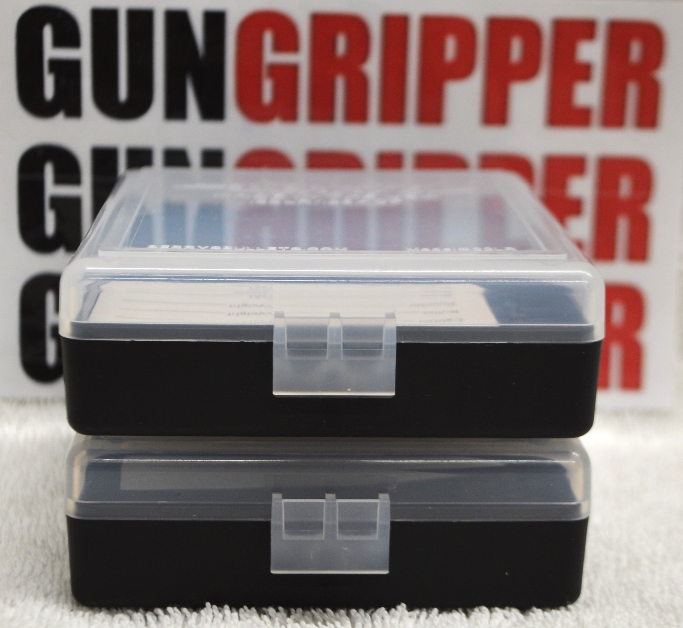 2 x 22 lr Ammo Box / Case / 100 rnds storage .25 ACP CLEAR-BLACK ...